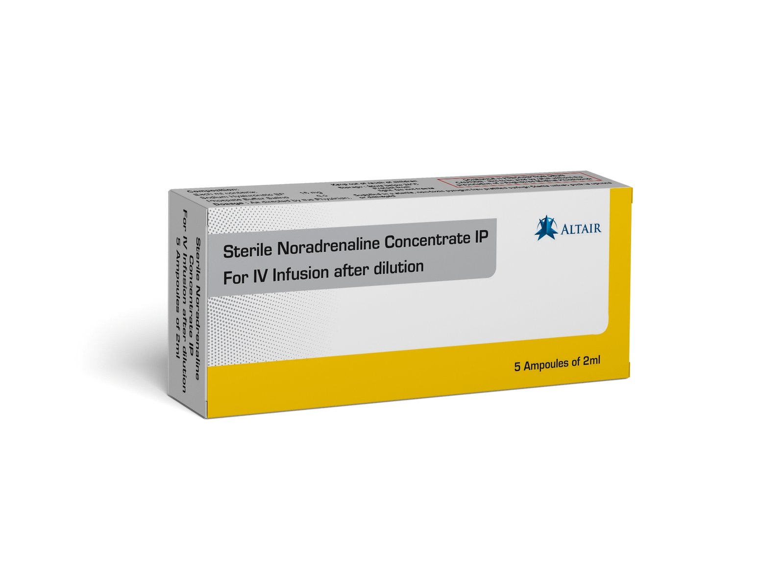 Sterile Noradrenaline Concentrate Injection – Altair Life Sciences